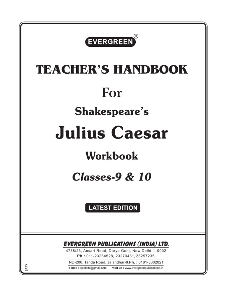Shakespeare's Julius Caesar - Workbook 9 & 10 - 9 | PDF