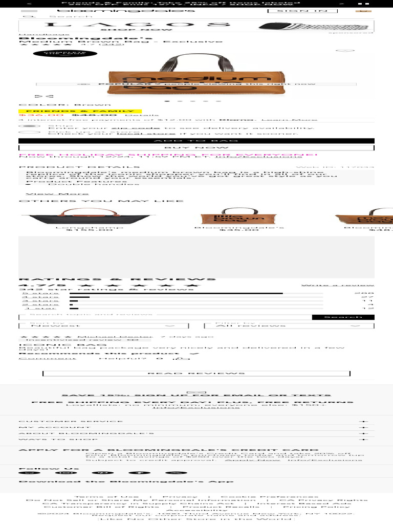 Bloomingdale's Medium Brown Bag - Exclusive Bloomingdale's | PDF