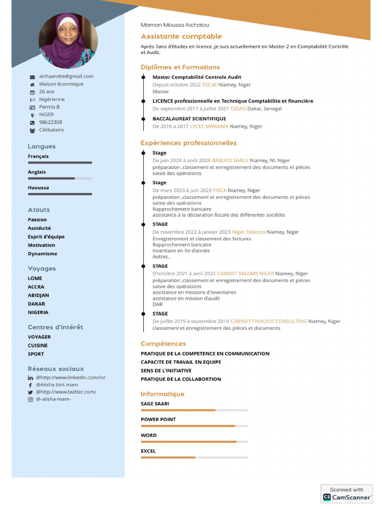 CV 2025-02-28 Maman Moussa Aichatou | PDF