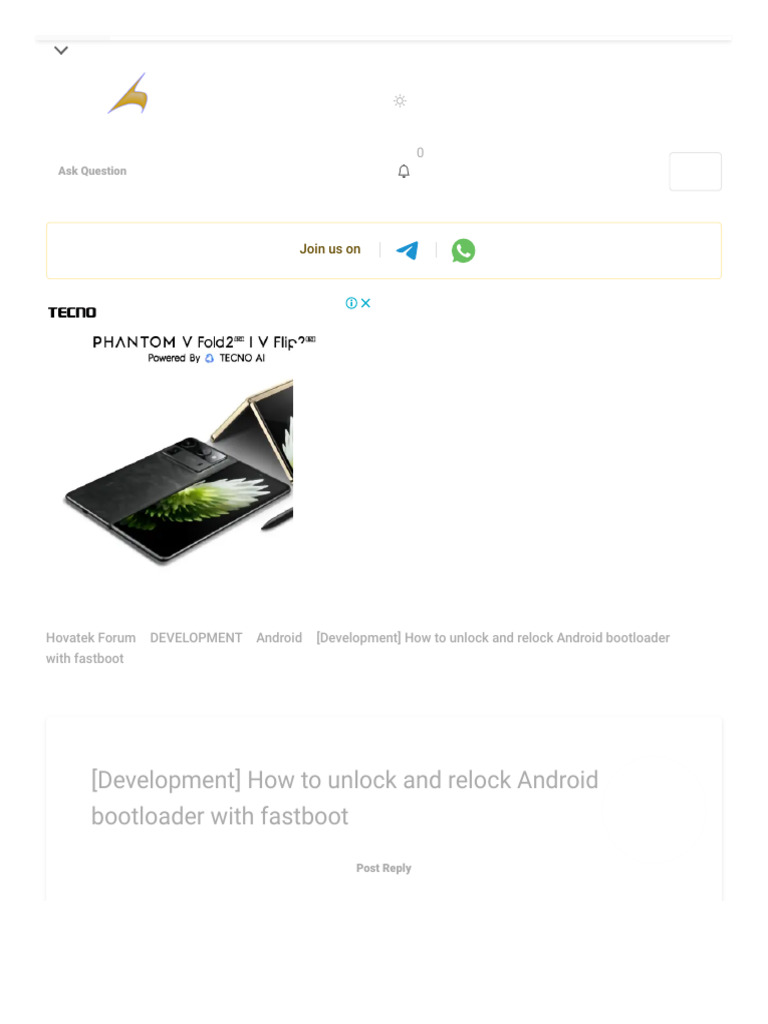 How To Unlock and Relock Android Bootloader With Fastboot | PDF | Booting | Android (Operating ...