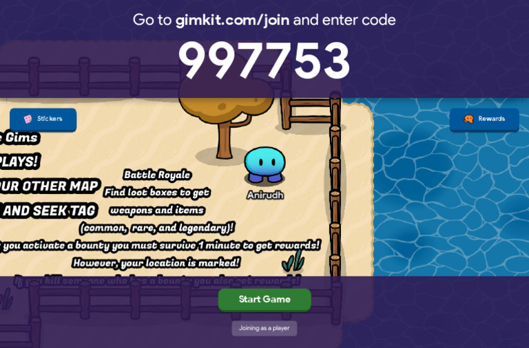 Join Gimkit Game with Code 997753 | PDF