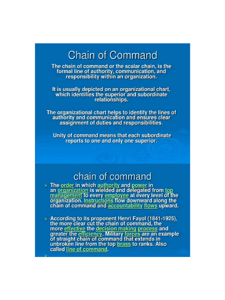 Chain of Command | PDF