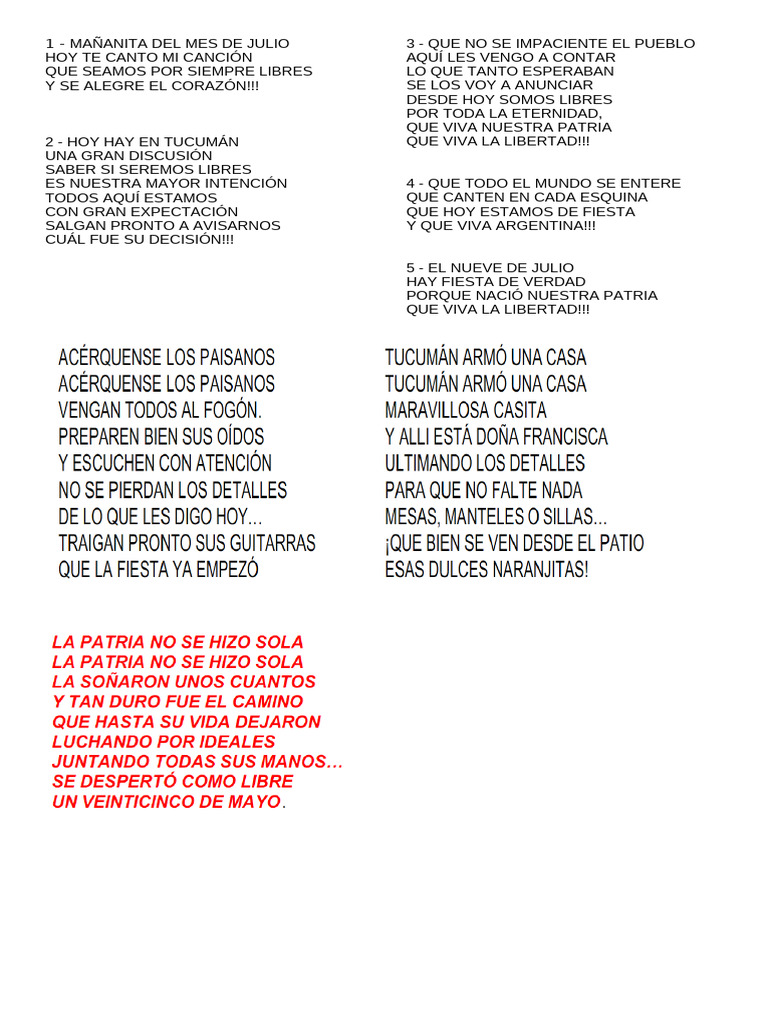 Payadas 9 de Juio | PDF