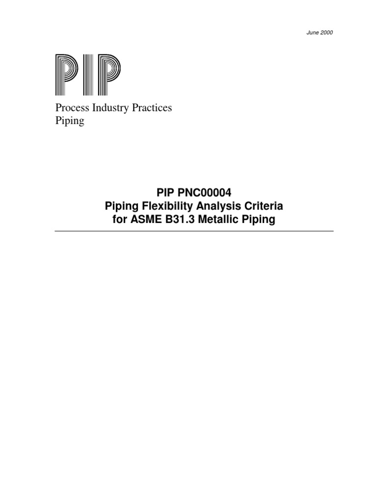 (Process Industry Practices) Piping Flexibility Org | PDF | Gas Compressor | Pipe (Fluid Conveyance)