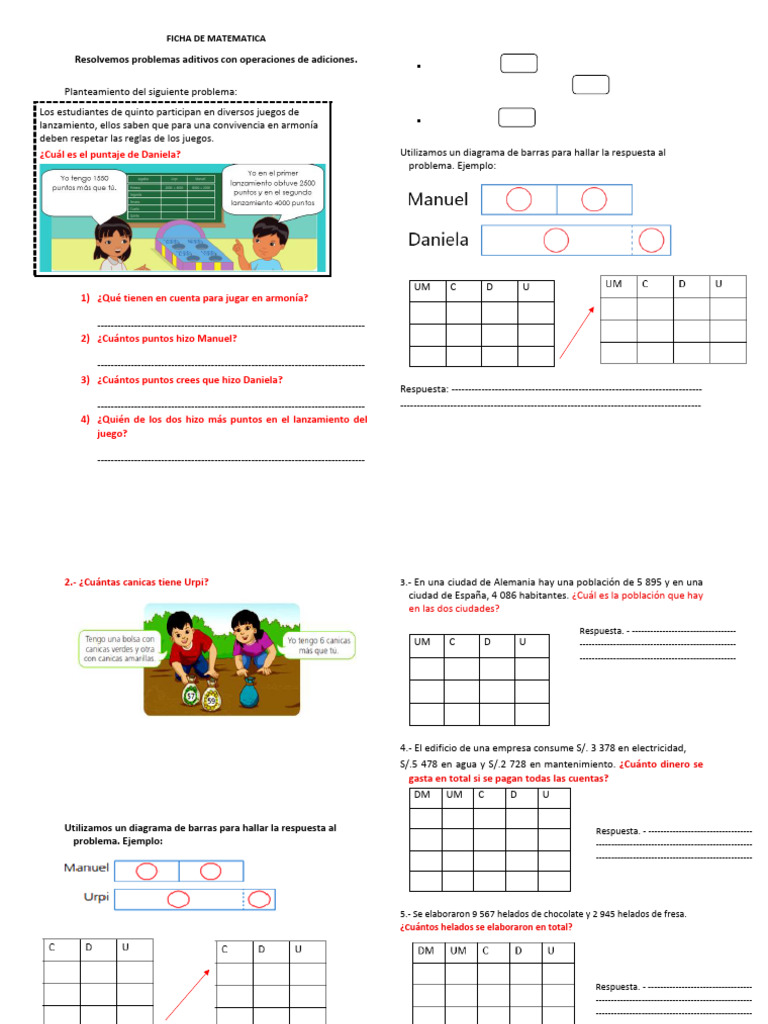 Problemas Aditivos y Cuaresma para Niños | PDF
