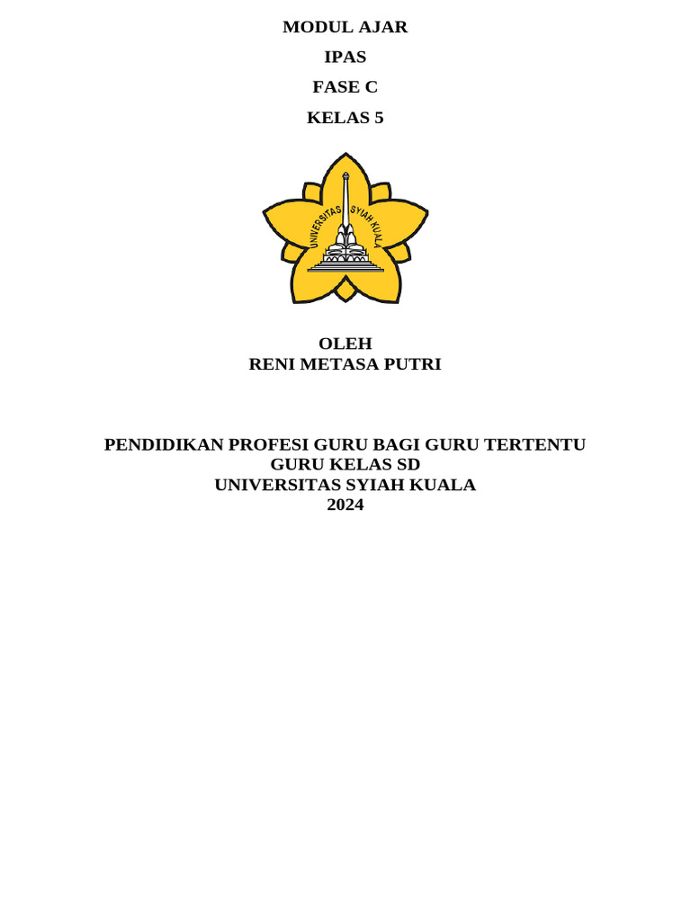 Modul Ajar PPG Reni Ipas New | PDF