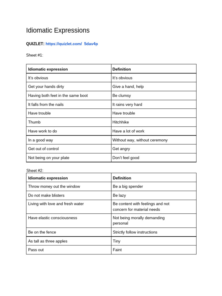 Les_Expressions_Idiomatiques-en | PDF