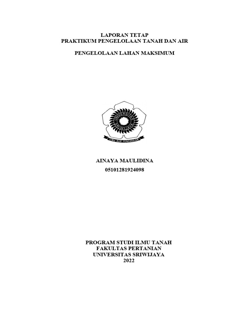 Ainaya Maulidina 05101281924098 LAPORAN TETAP PRAKTIKUM PTA | PDF