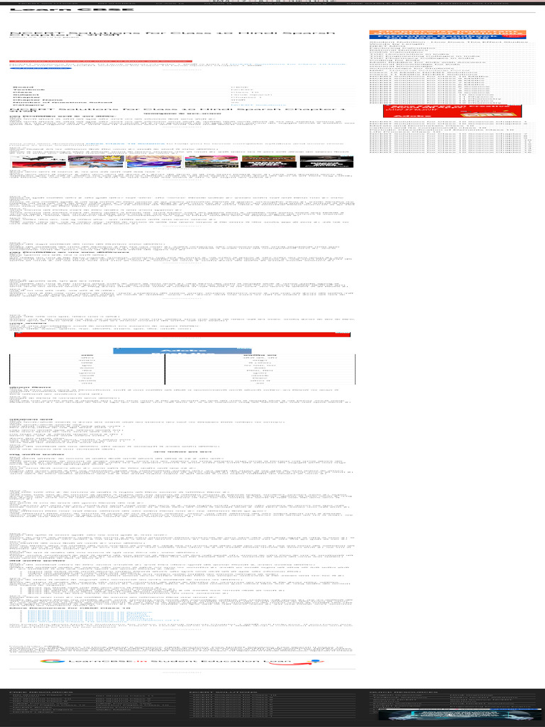 NCERT Solutions For Class 10 Sparsh II Hindi Chapter 1 2 | PDF
