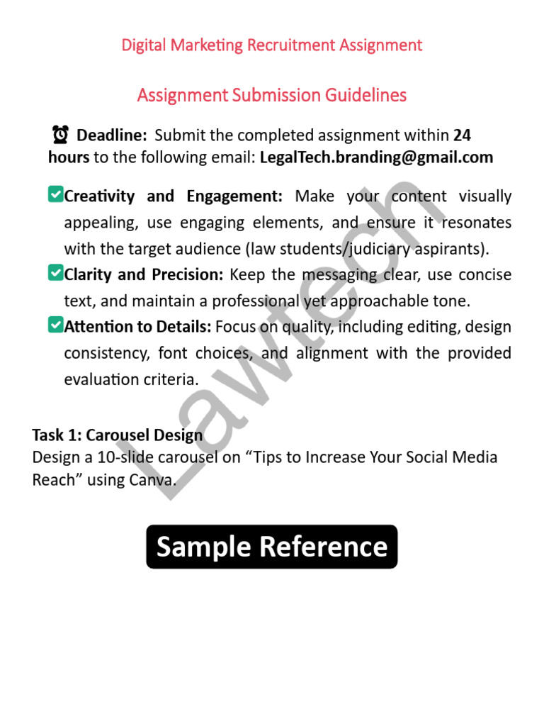 Digital Marketing Recruitment Assignment | PDF