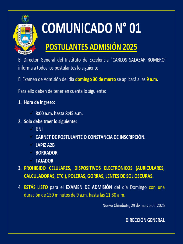 Comunicado 1 2025 | PDF