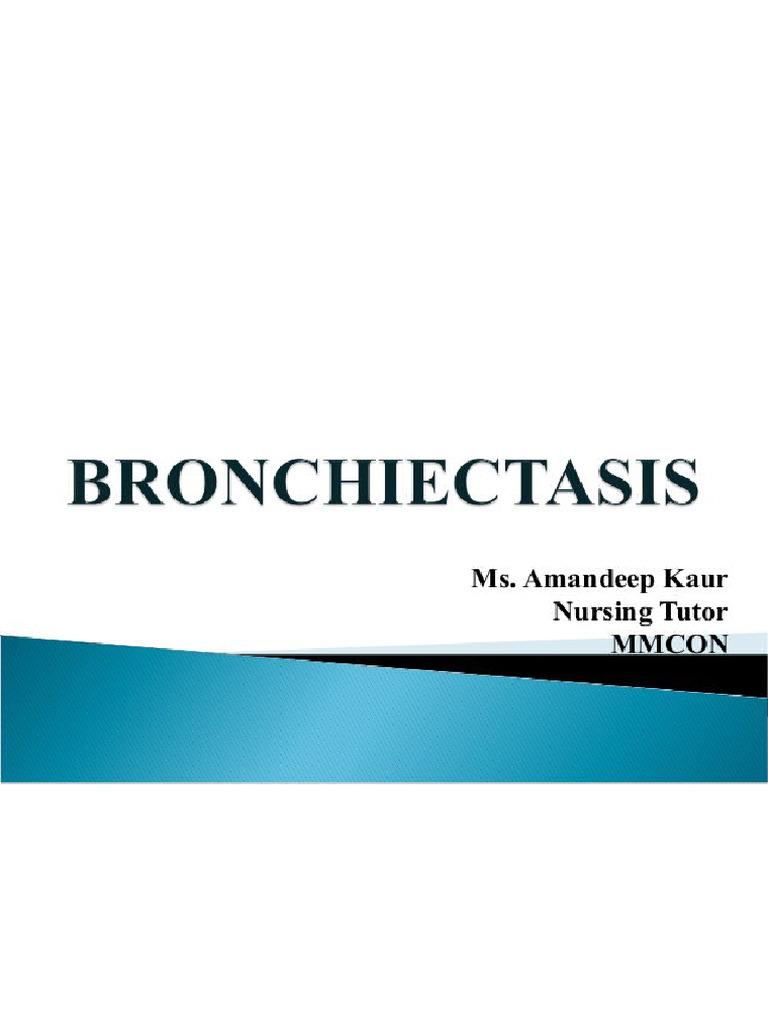 Bronchiectasis | PDF