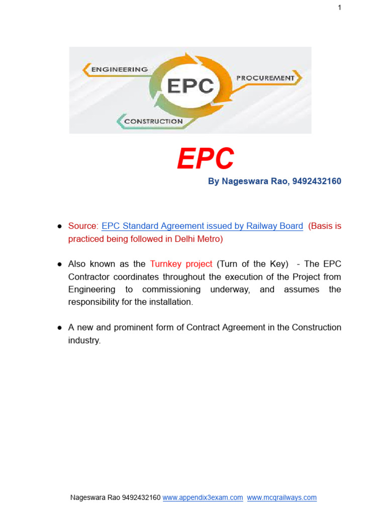 EPC - Engineering, Procurement & Construction | PDF