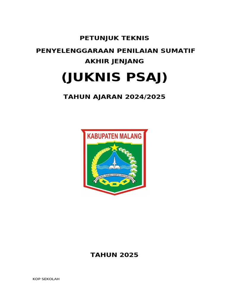 Juknis Psaj 2025 New | PDF