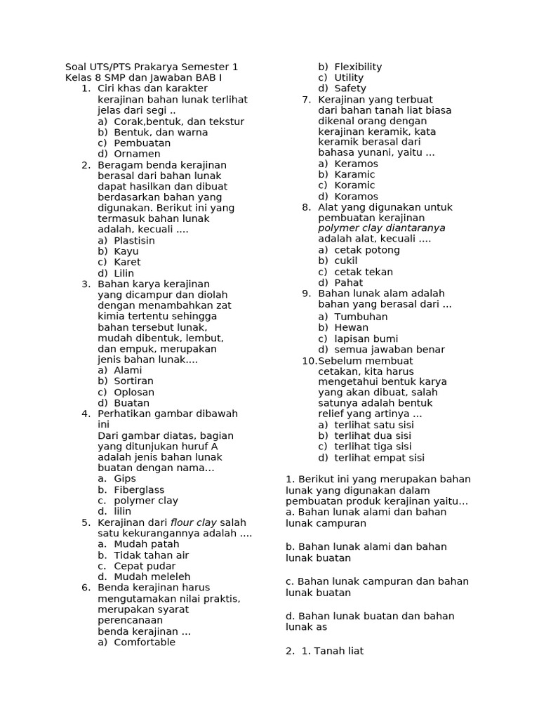 Soal PTS SMP Kelas 8 | PDF