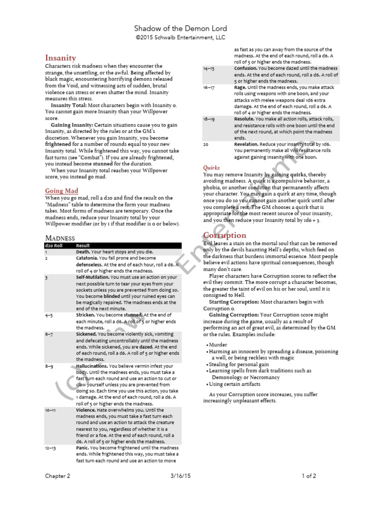 02 - Insanity and Corruption | PDF