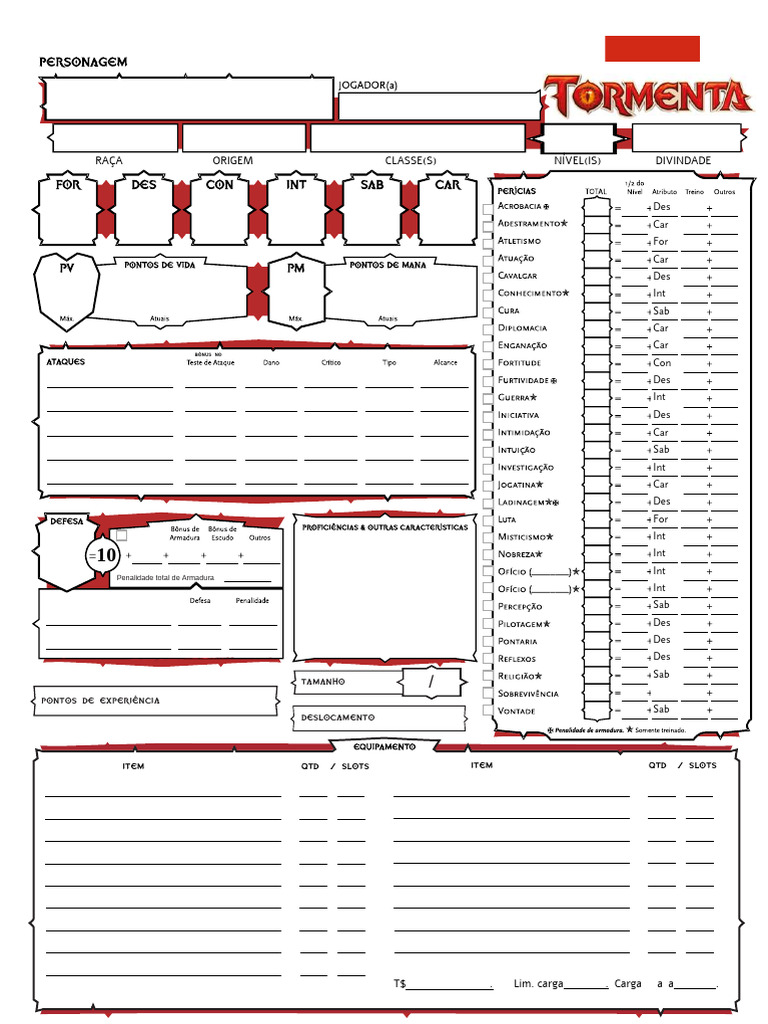 T20 - Ficha Automatica - Jogo Do Ano | PDF