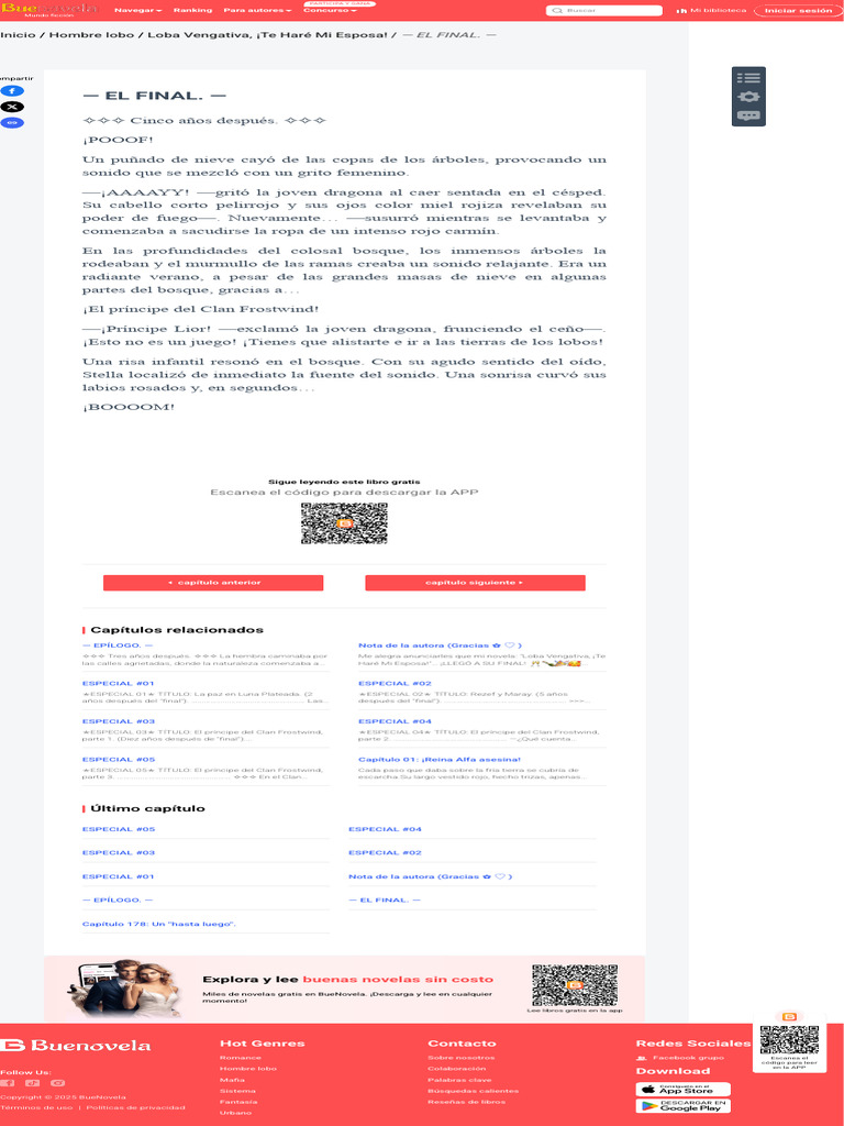 Loba Vengativa, ¡Te Haré Mi Esposa! - Nota de la autora (Gracias ⁠ ⁠♡ ) Novela y PDF en línea ...