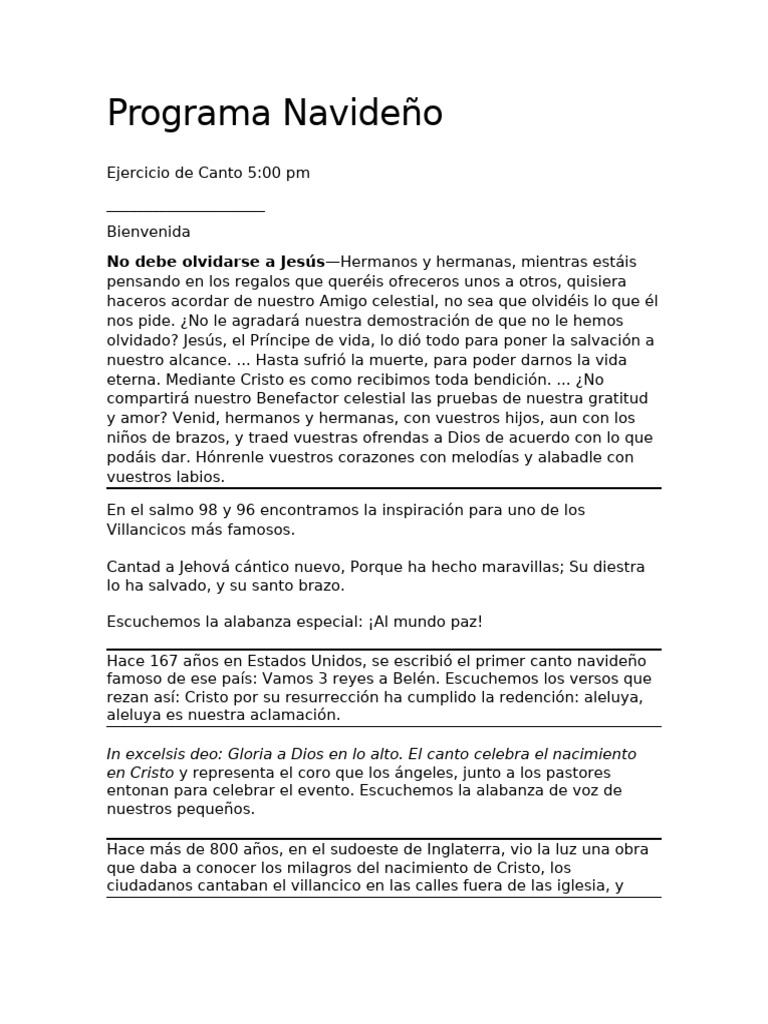 Programa Navideño | PDF | Navidad | Cristo (título)