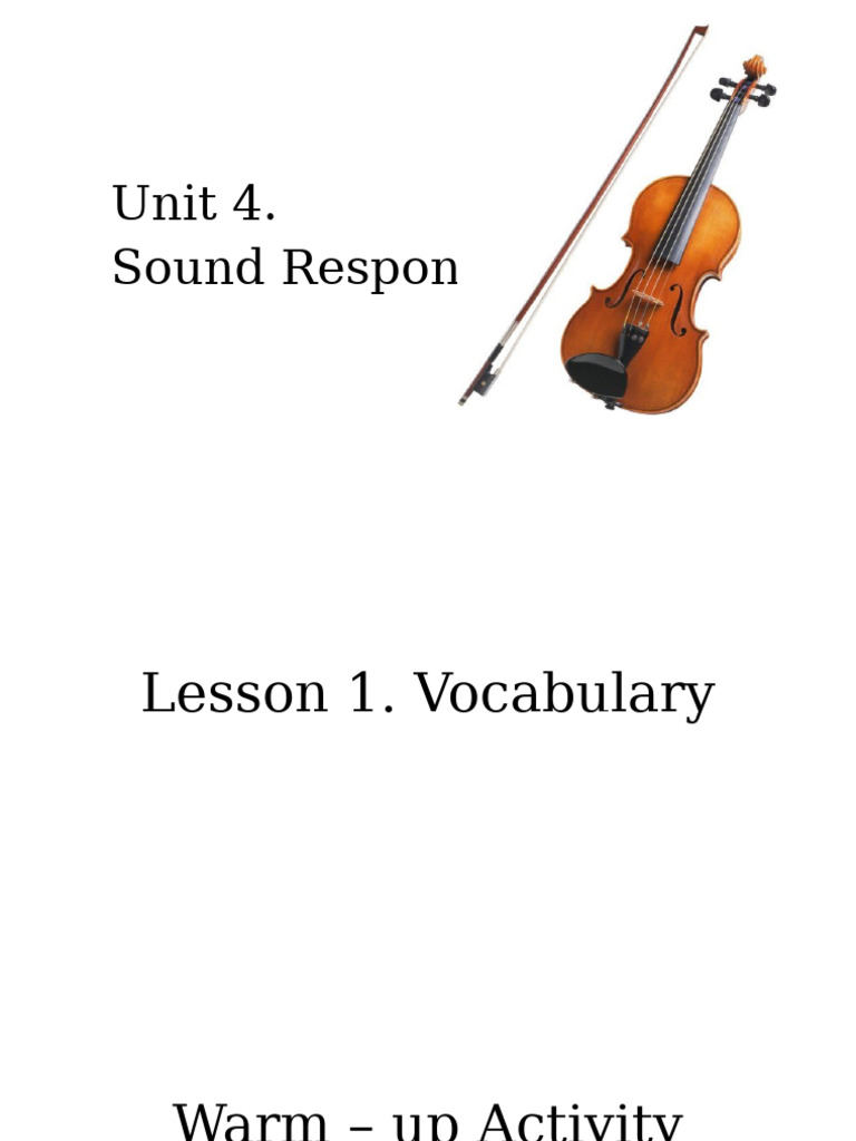 Sound Vocabulary and Listening Skills | PDF | Noise | Sound