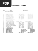 Barangay Official Record 2025 | PDF