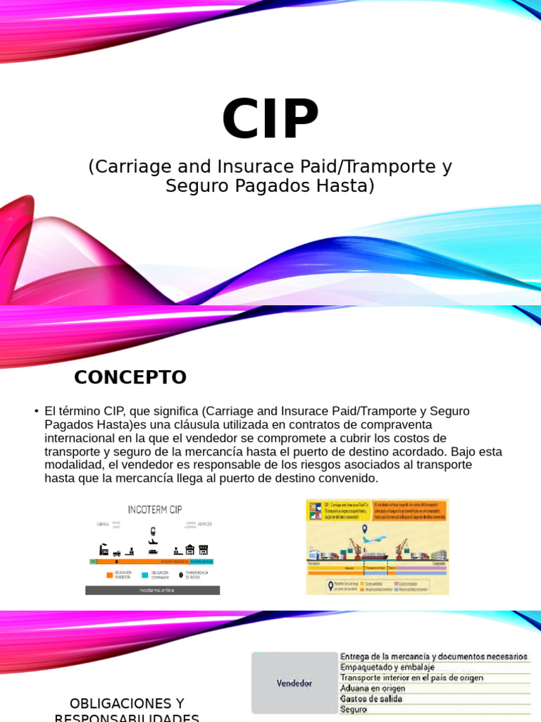 Guía sobre CIP en Comercio Internacional | PDF | Comercio | Economias