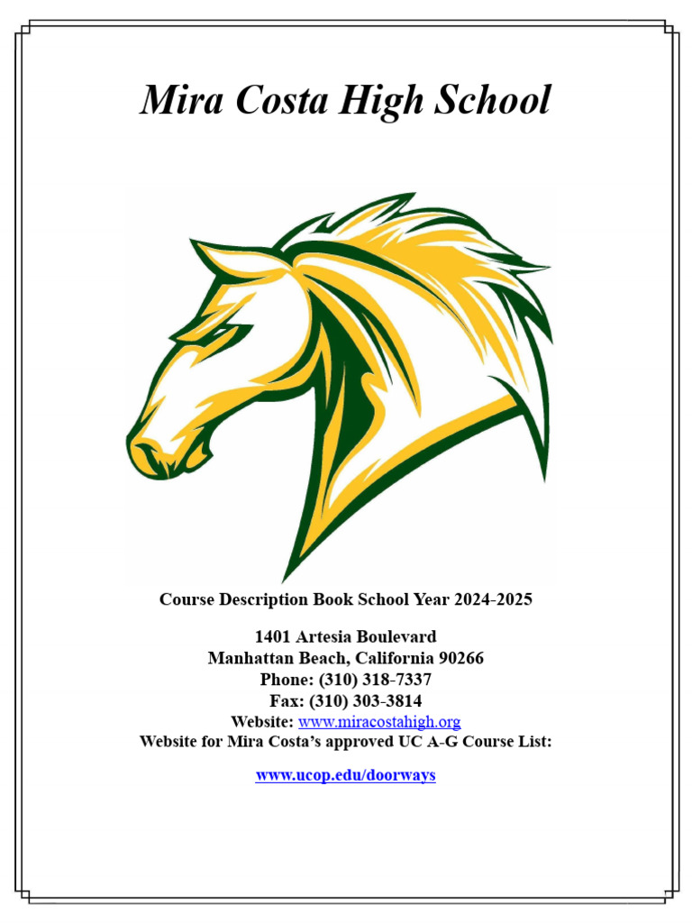 2024-2025 MCHS Course Description Book (Published) | PDF | Algebra ...