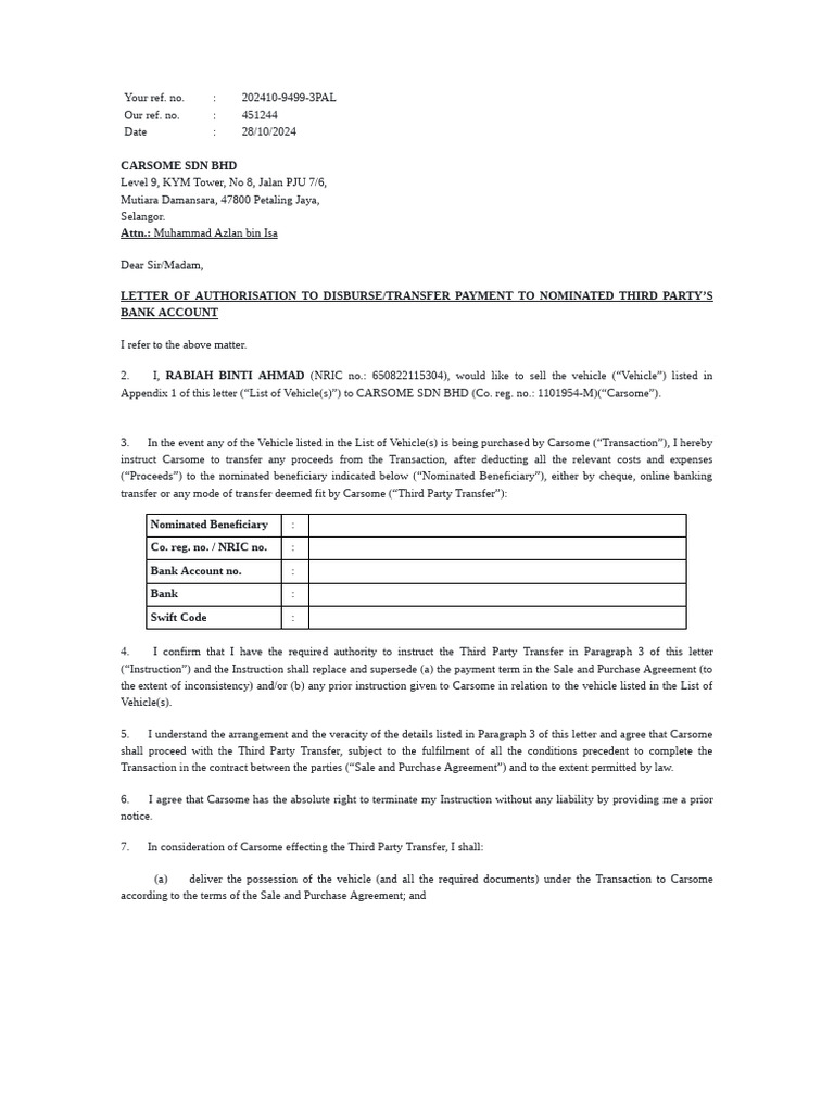 WC6976T 3pal | PDF | Indemnity | Private Law