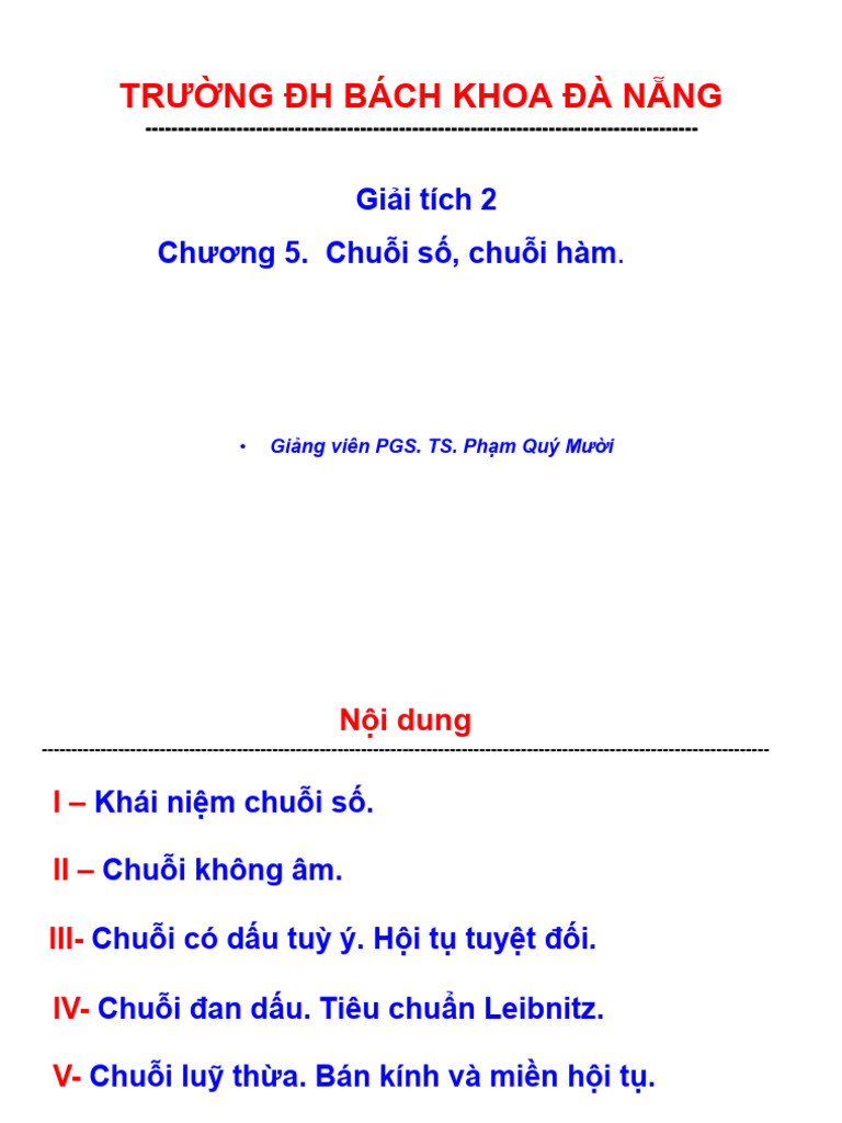 Chuoi So - Chuoi Ham | PDF