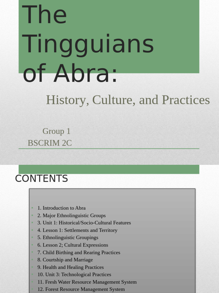Tingguians of Abra: Culture & Practices | PDF | Ethnic Groups