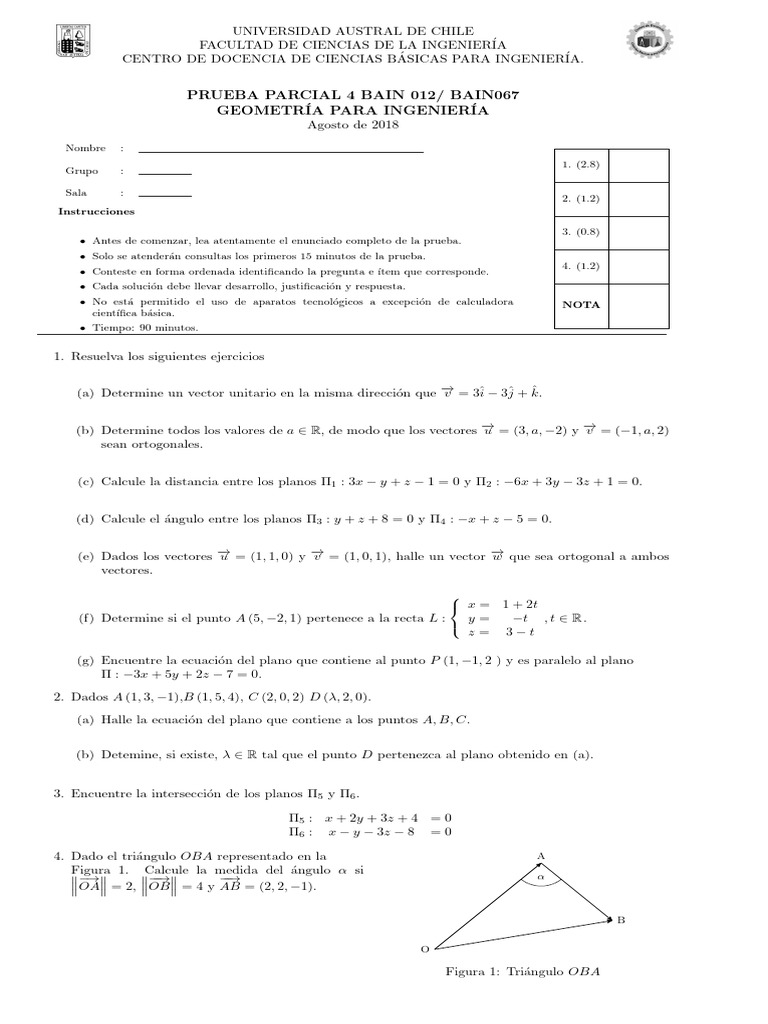 PP4 1°s 2018 | PDF | Triángulo | Euclides