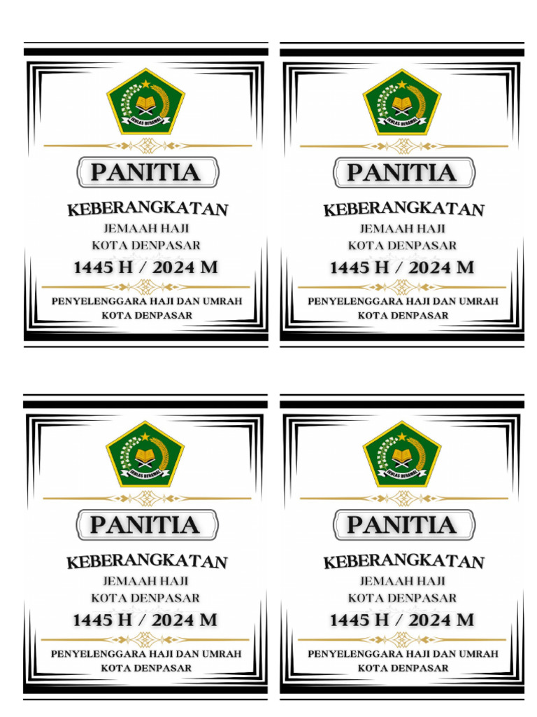 Nametag Penjemputan - 2 | PDF