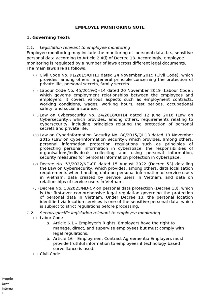 Employee Monitoring Compliance Guidelines | PDF | Computer Security ...