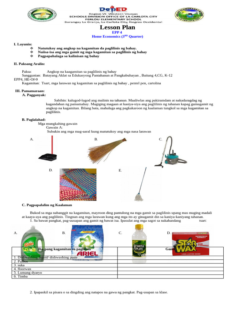 Lesson Plan Epp 4 | PDF