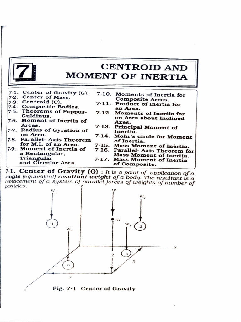 CH7-Centroid and Moment of Inertia | PDF