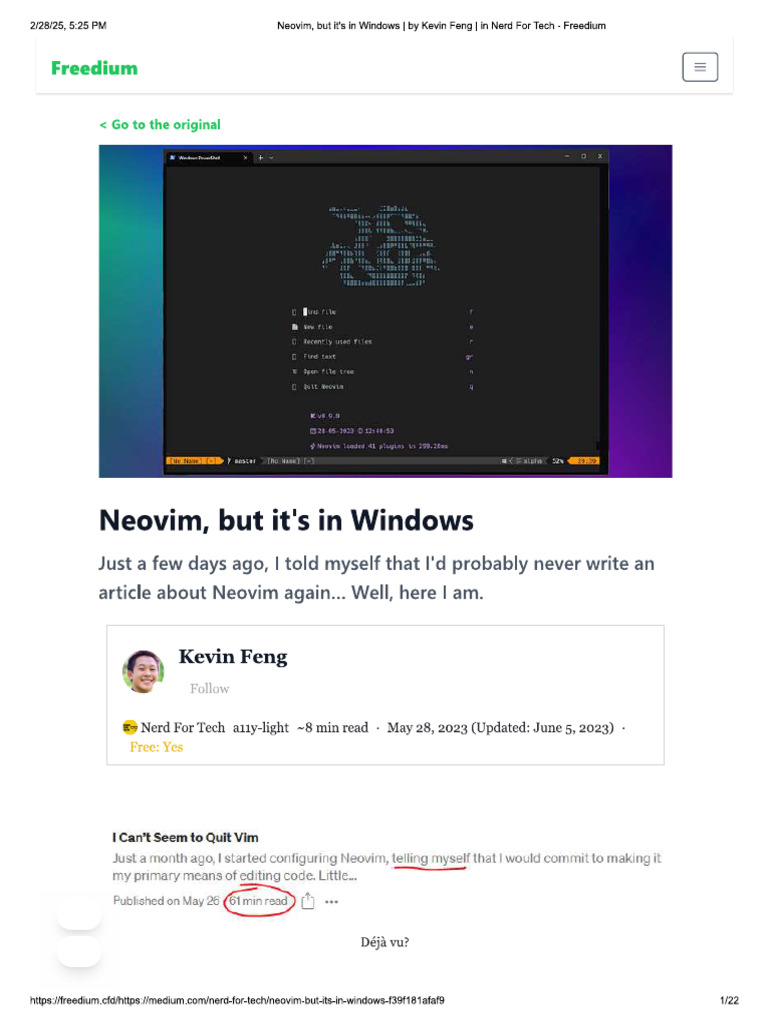 Neovim in Windows Setup | PDF