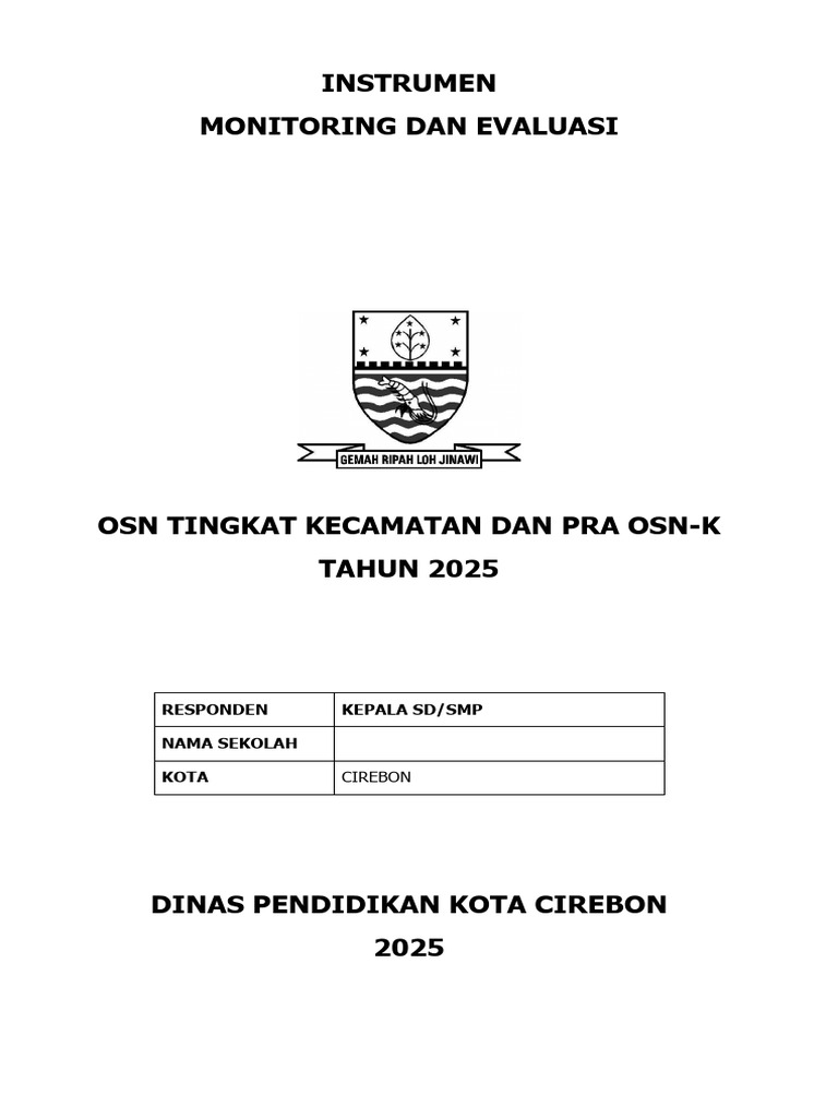 Evaluasi OSN 2025 di Cirebon | PDF