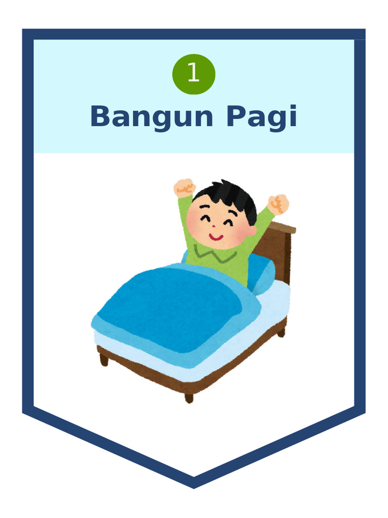 Tujuh Kebiasaan Hebat Anak Indonesia Bendera Bunting Biru Hijau Putih ...
