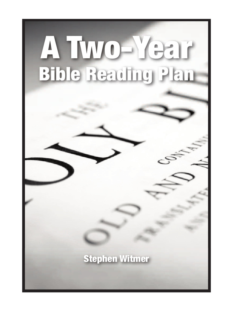 Witmer Two Year Bible Reading 2 | PDF | Chapters And Verses Of The ...