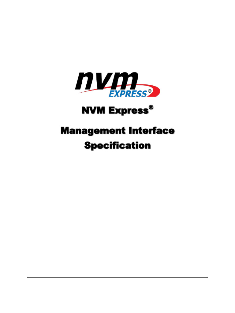 NVM Express Management Interface Specification Revision 2.0 2024.08.05 ...