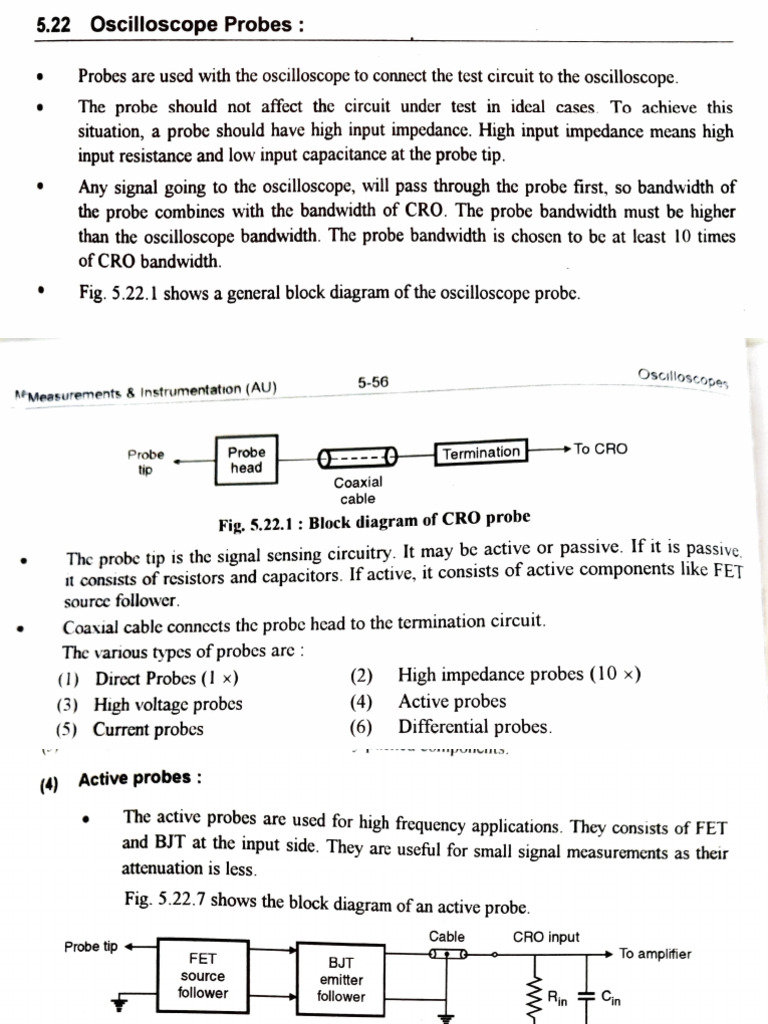 CRO Probe | PDF | Electrical Engineering | Analog Circuits