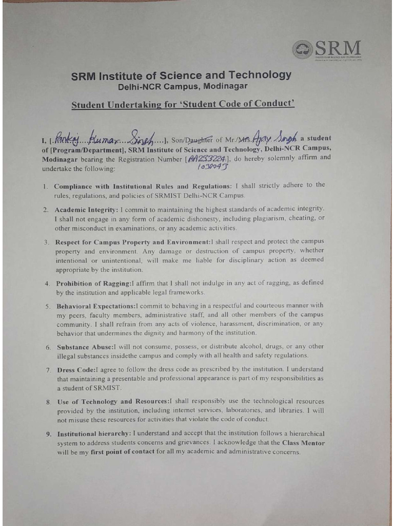 Ra2332241030043 - Pankaj Kumar Singh | PDF