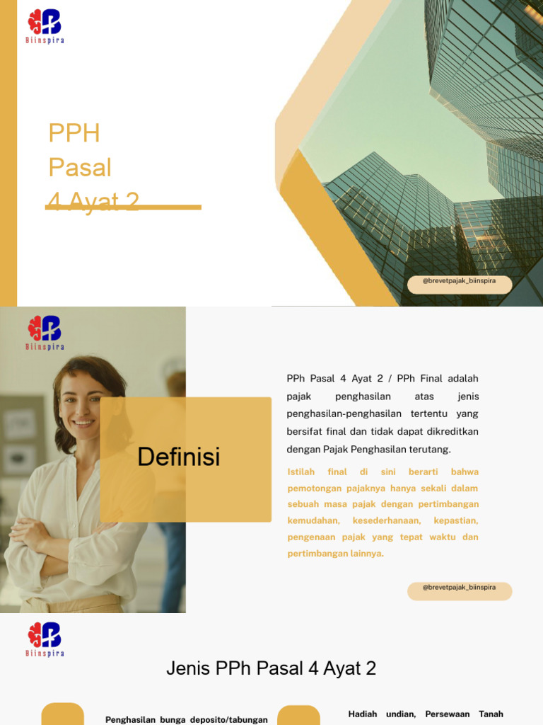 PPh Pasal 4 Ayat 2: Jenis dan Tarif | PDF