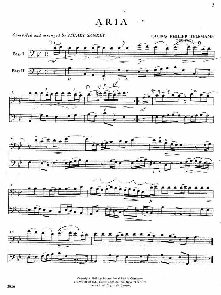 Aria by Telemann | PDF