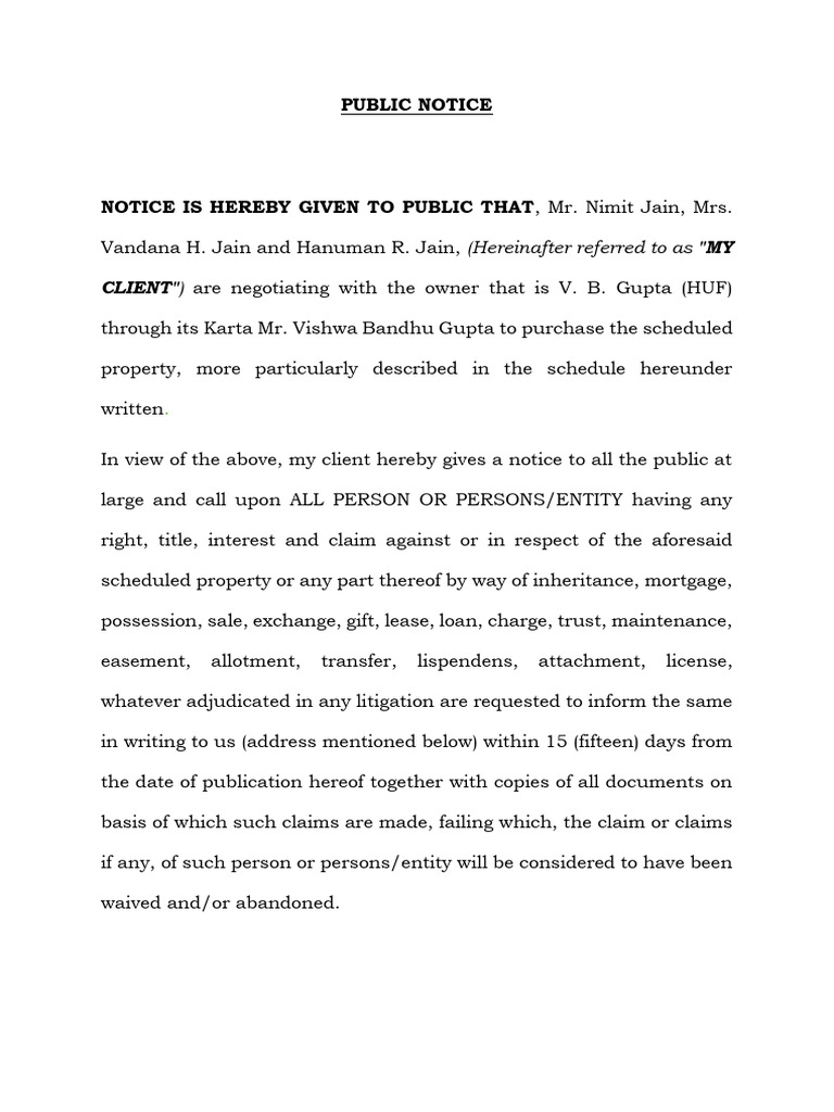 Public Notice-1 | PDF