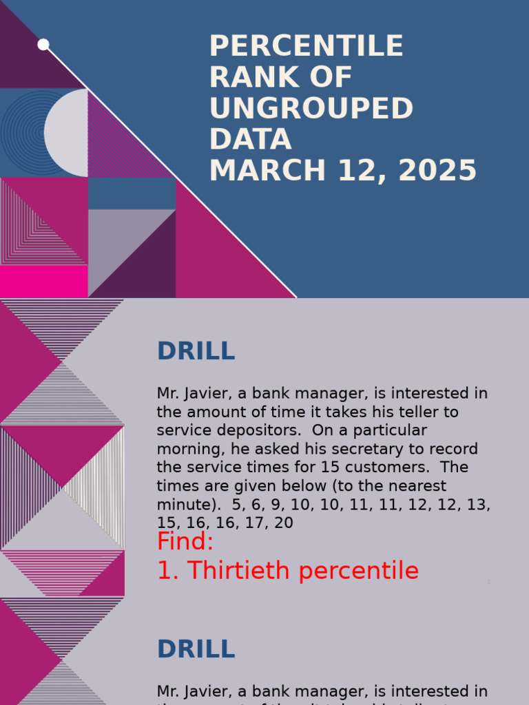 Percentile Rank Ungrouped | PDF | Percentile