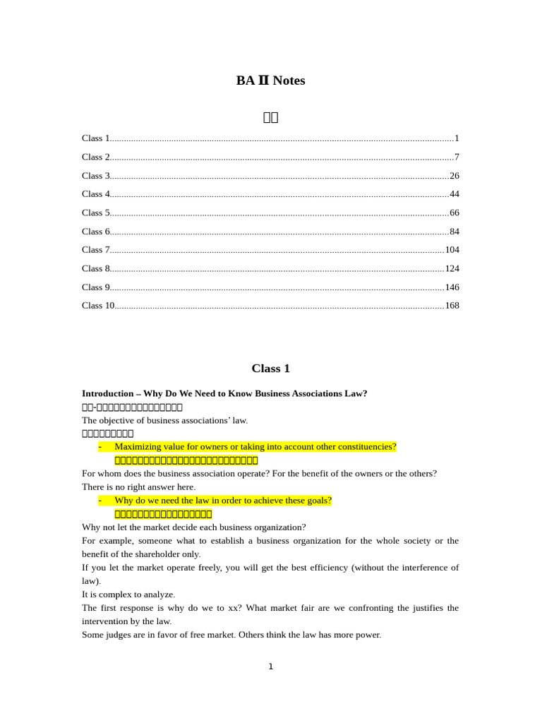 BA Notes | PDF | Citizens United V. Fec | Limited Liability