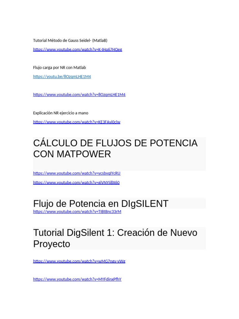 Flujo Carga Por NR Con Matlab | PDF