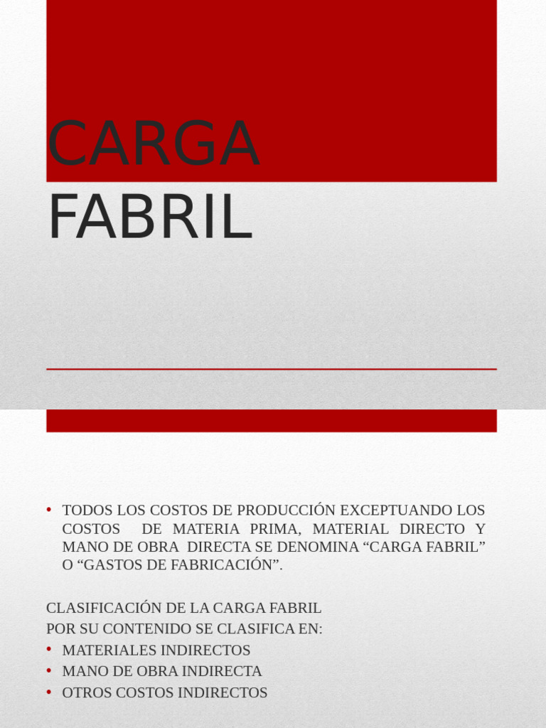 6 CARGA-FABRIL (1) | PDF | Economias