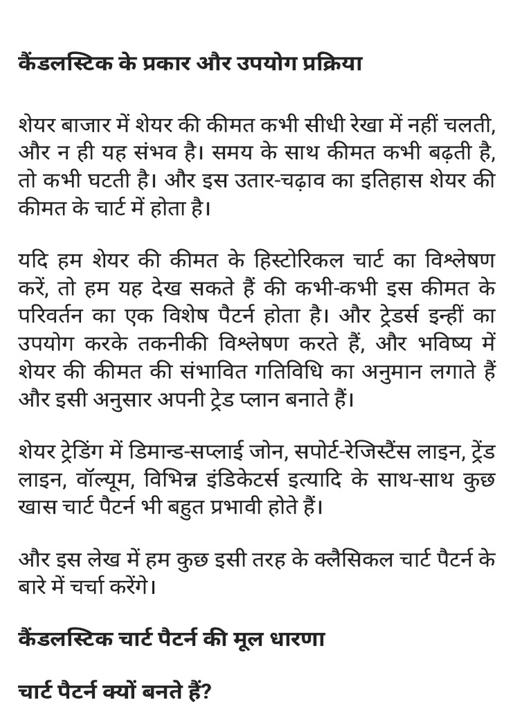 Chart Pattern Kya Hai | PDF